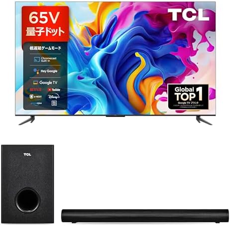 Amazon.co.jp: 【セット買い】 【Amazon.co.jp 限定】TCL 65V型 4K 液晶テレビ ネット動画対応 65C646(Google TV) スマート 4Kチューナー ...