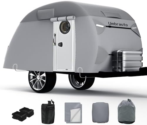 Amazon.com: VEVOR Teardrop Trailer Cover, Fit for 16' - 18' Trailers ...