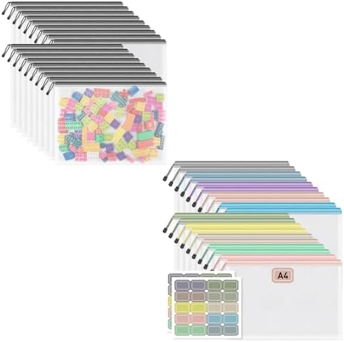 Amazon.com : Umriox Zipper Pouch Bundle (18PCS 16.9x12.4 in & 20PCS 13.0x9.0 in) : Office Products