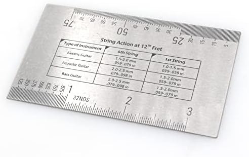 Amazon.com: String Action Gauge Ruler, Guitar Height Gauge Set Up Tool ...