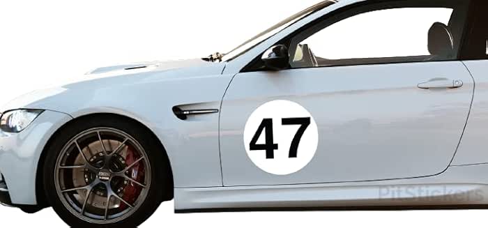 Amazon.com: Race Car Roundel Number Plate Vinyl Decal - Permanent ...