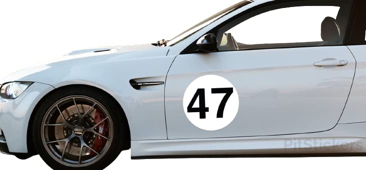 Amazon.com: Race Car Roundel Number Plate Vinyl Decal - Permanent ...