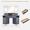 Amazon.com: T4TREAM Corner Vanity Desk with Mirror and Lights, 48 ...