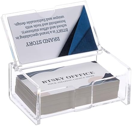 Amazon.com: BTSKY Clear Acrylic 4 x 6 inch Index Card Box with Sign Lid ...