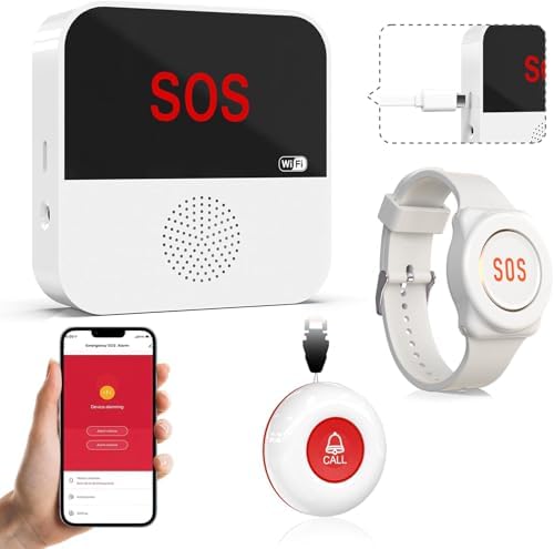 Amazon.com: WiFi Smart Wireless Caregiver Pagers for Elderly Alert ...