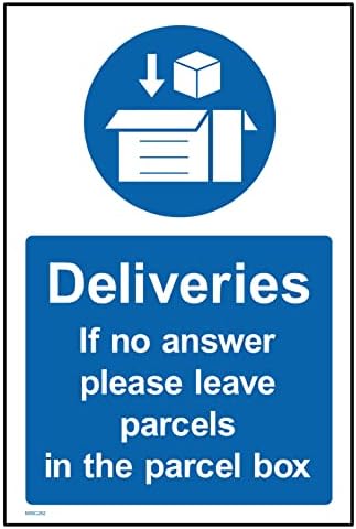 USSP&S Blue Vinyl Delivery Notice Sign, Minimalist Style, 200x300mm ...