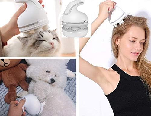 Amazon.com: Cat Massager, Scalp Massager, USB Charging 3D Head Cat ...