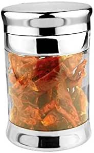 Amazon.com: JVL Stainless Steel Kitchen Option Clear Storage Canister ...