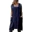 Amazon.com: YESDOOD Cotton Linen Apron Cross Back Apron for Women with ...