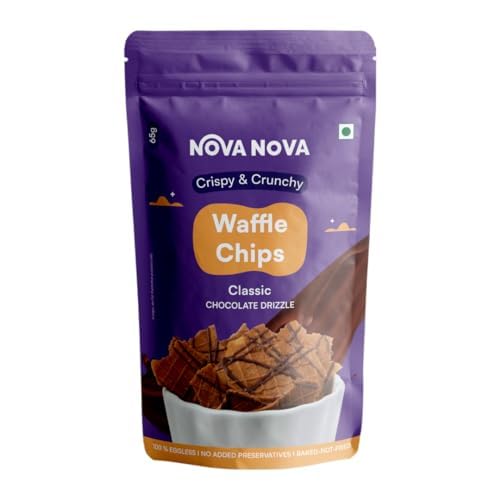 Nova Nova Waffle Chips - Classic with Chocolate Drizzle | 100% Eggless ...