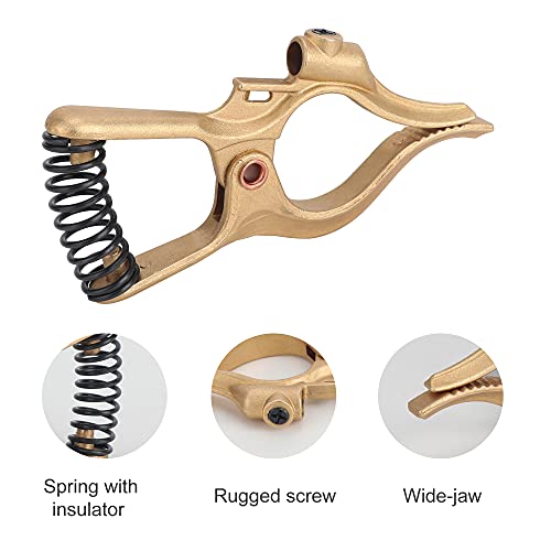 Snapklik.com : Hynade Brass T-Style Welding Ground Clamp 300-Amp Wide ...