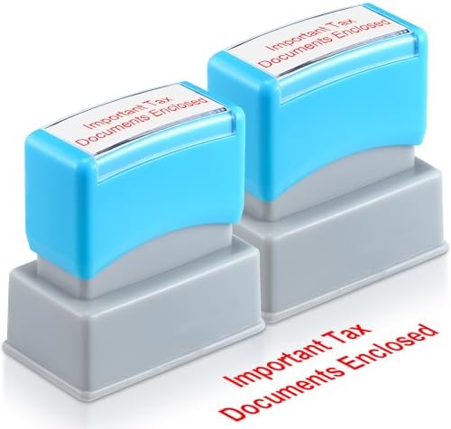 Amazon.com: Fuyoooo 2 Pcs Self Inking Rubber Stamp Important Tax ...