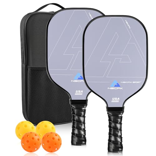 Pickleball Rackets 2 Pack, YOURUN Paddle Ball Rackets for Adults Raw ...