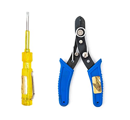 GLOBUS 329-140mm/5.5''Neon Bulb Electrical Line Tester (Yellow) With ...