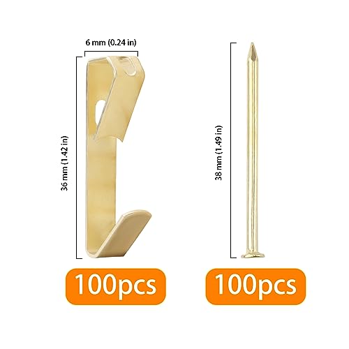 DAKFOOK 100 Pcs Picture Frame Hooks Hanging Kit, 50 lbs Heavy Duty ...