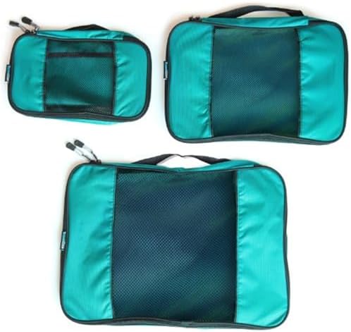 Amazon.com: TravelWise Packing Cubes - 3 Piece Set (Teal) : Clothing ...
