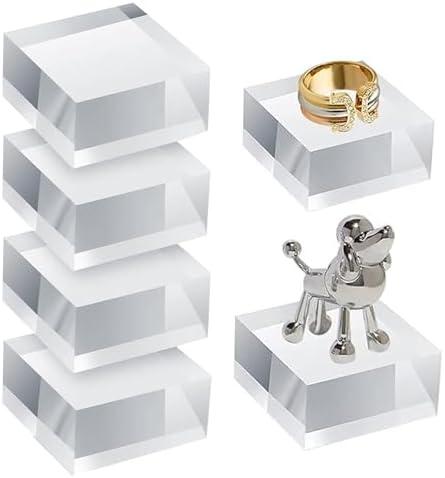 Amazon.com: Vicenpal 16 Pieces Acrylic Square Display Blocks 3 x 3 x 1 ...