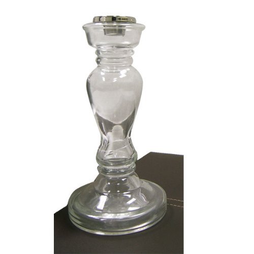 Gabrielle Glass Taper Holders (set of 2) : Amazon.in