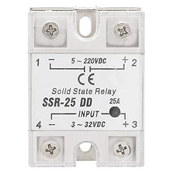 SSR-25 DD Solid State Relay, 25A 5-220VDC Solid State Relay Module ...