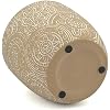Vimin Box Pot en Terre Cuite Beige Décoré | Diamètre 13,5 cm | Pot pour ...