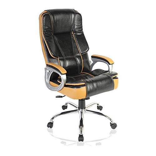 PlanetWood Orion Tilt High Back Office Chair (Standard, Black & Beige ...