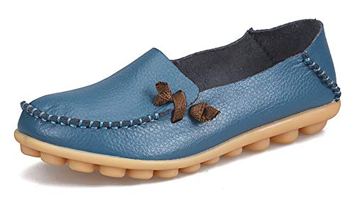 labato Women’s Leather Loafers Comfortable Slip on Leather Driving ...