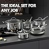 Amazon.com: SNOWCLAD Pots and Pans Set Non Stick, 10 Pcs Hybrid ...