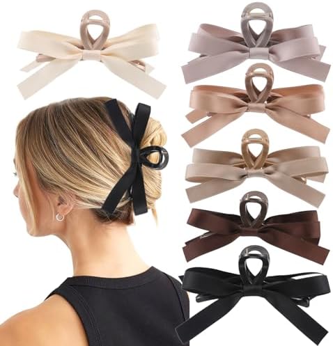 Amazon.com : KICOSY Bow Claw Clips for Women 3PCS Hair Bows Claw Clips ...
