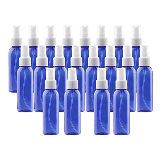 20pcs Empty Blue Plastic Spray Misters BPA Free- 2oz/60ml Refillable ...