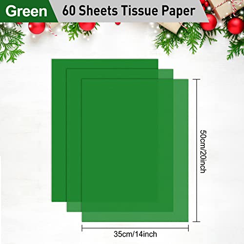 Snapklik.com : Green Tissue Paper For Gift Bags 60 Sheets Green ...