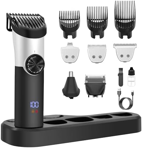 Amazon.com: G4S3 5 in 1 Hair Clippers, Adjustable Beard Trimmer for Men ...