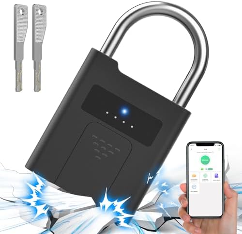 Pothunder Heavy Duty Smart Padlock, Bluetooth Padlock with Code and ...