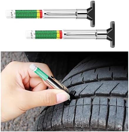Amazon.com: Augeny 2PCS Car Tire Tread Depth Gauge, 32nds Accurate ...