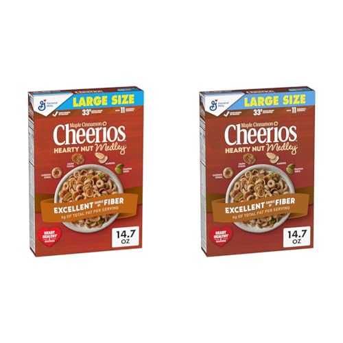 Snapklik.com : Cheerios Hearty Nut Medley Breakfast Cereal, Maple ...