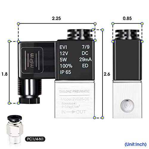 Snapklik.com : 1/8 Inch NPT 12V 2 Position 2 Way Normally Closed ...