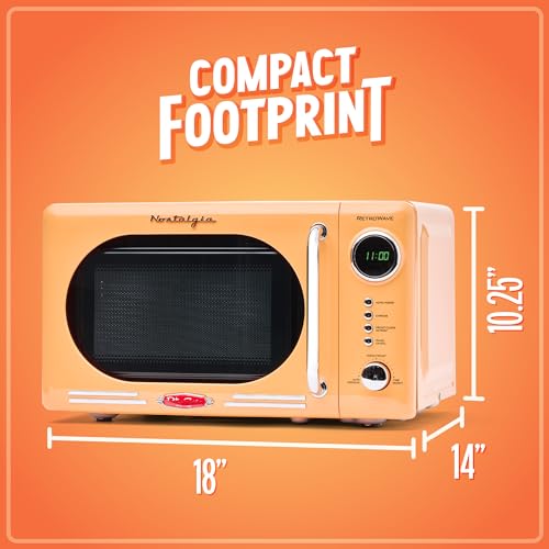 Nostalgia Retro Compact Countertop Microwave Oven - 0.7 Cu. Ft. - 700 ...