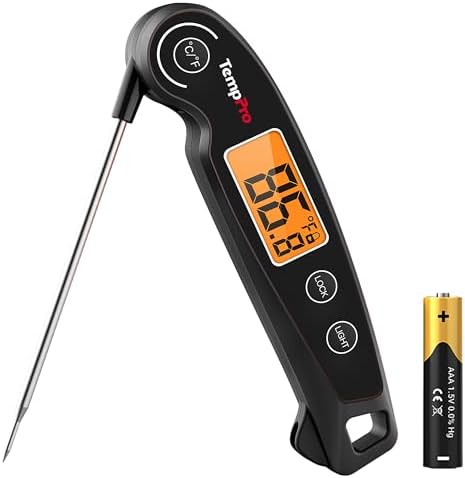 Amazon.com: TempPro TP605 Instant Read Meat Thermometer for Cooking ...