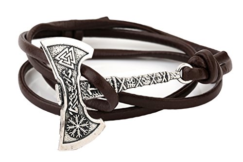 Dawapara Vintage Gothic Viking Axes Anchor with Aegishjalmur - Want It All