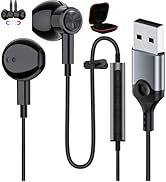 Amazon.com: USB Headset with Microphone for PC 7.5 Ft Cable, USB A ...