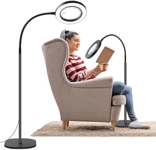 Amazon.com: 10X 30X Floor Magnifying Glass with Light and Stand, 72 LED ...