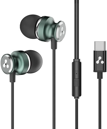 HAMMER Nova in Ear C Type Earphones Wired with Mic,13mm Driver, in-line ...