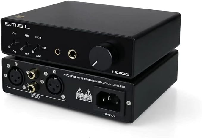 SMSL HO100 Balanced Headphone Amplifier XLR/RCA Input 6.35mm/4.4mm ...