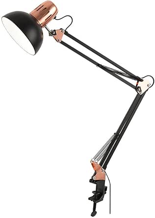 juttilax 360° Adjustable Metal Desk Lamp with Clamp, Swing Arm ...