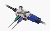 LevelOne KVM-0202 KVM Switch 2 -> 1 PS / 2 - USB - VGA mit Kabelsatz ...