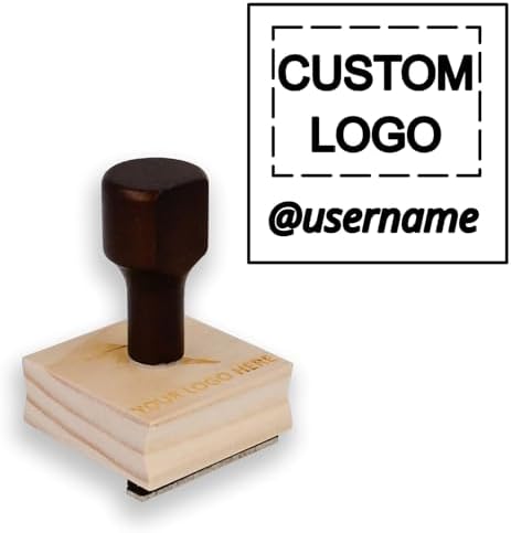 Amazon.com : ExcelMark Custom Logo Stamp with Wood Handle ...