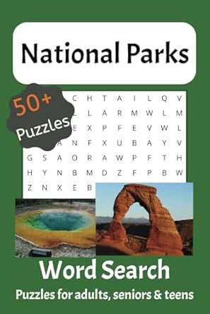 National Parks Word Search Puzzle Book: Word Searches with Easy to Read ...