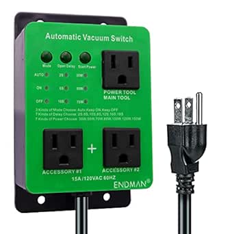 Amazon.com: Automatic Vacuum Switch,ENDMAN Dust Control Autoswitch for ...