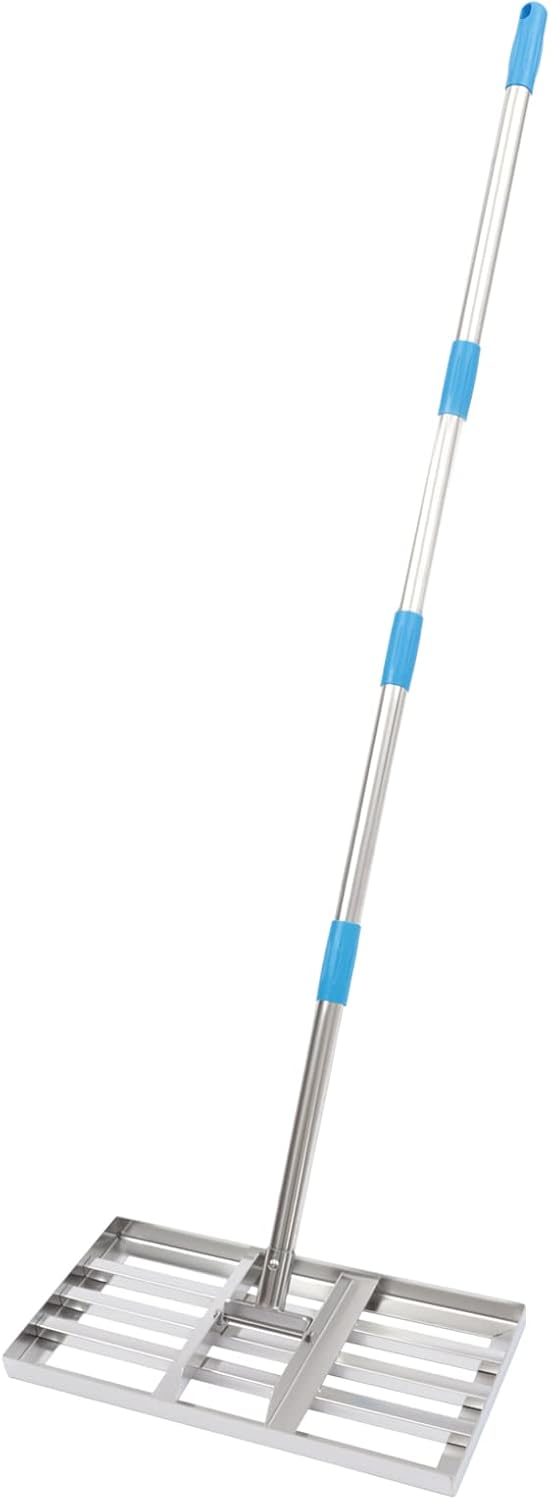 Amazon.com : Lawn Leveling Rake, 20"x10" Stainless Steel Lawn Leveling ...