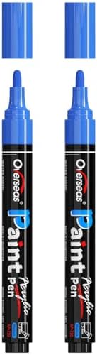 Amazon.com: Overseas Blue Paint Pens Paint Markers - Permanent Acrylic ...