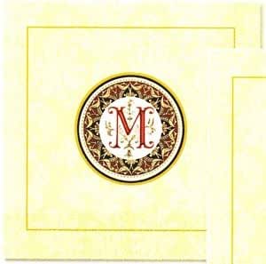 Amazon.com | Punch Studio Monogram Beverage Napkin "M": Cocktail ...